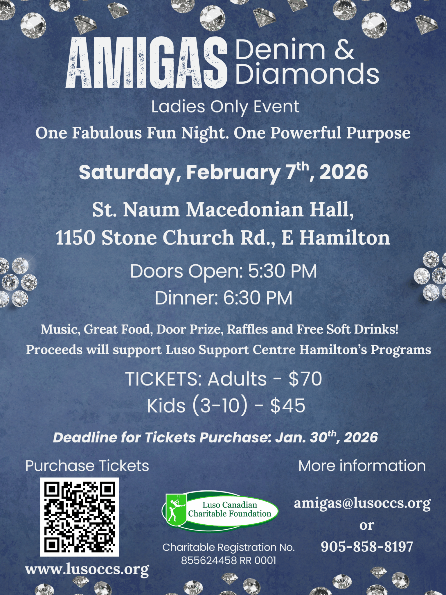Luso Canadian Charitable Foundation - 2026 Amigas - Denim & Diamonds ...